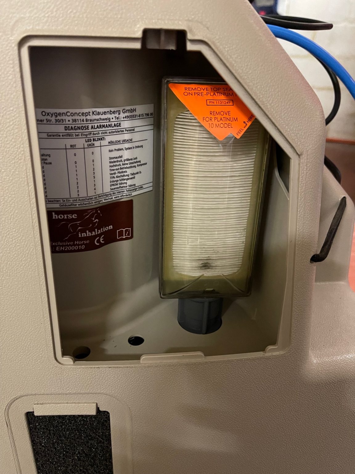 Oxygen Machine - Bacteria Filter - FMBS Therapy Systems